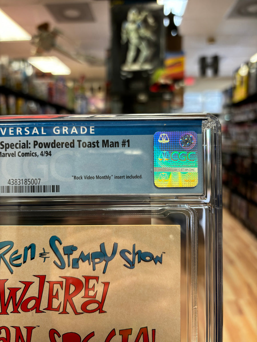 Powdered Toast Man #1 (CGC Graded 8.0 White, Ren & Stimpy)| Bitz & Buttons
