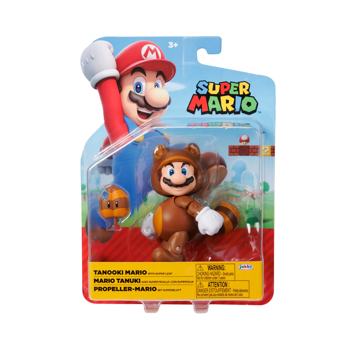 Tanooki Mario with Leaf 4" (Jakks Pacific, Super Mario Brothers)| Bitz ...