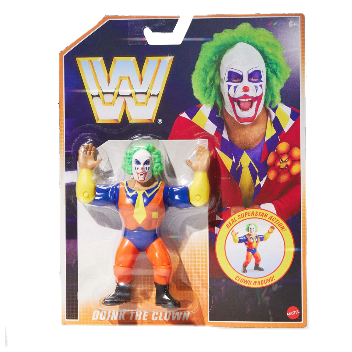 Doink The Clown (WWE Retro, Mattel) SEALED| Bitz & Buttons