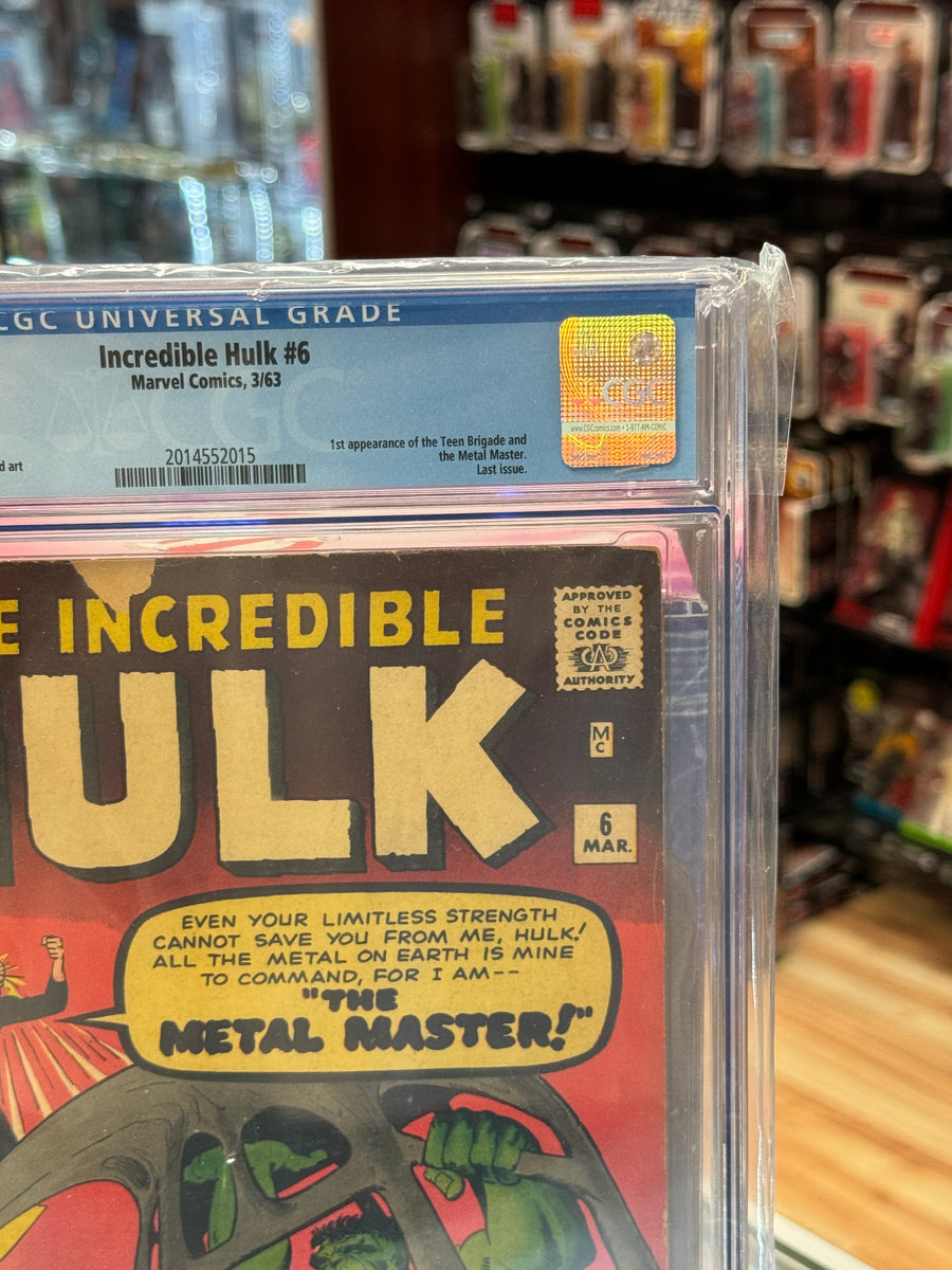 The Metal Master #6 (Incredible Hulk, Marvel Comic 3/63) **CGC Graded ...