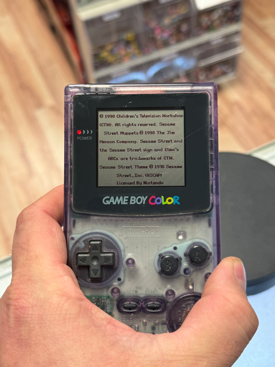 Game Boy Color Purple Translucent with Elmo Game (Nintendo, Video Game ...