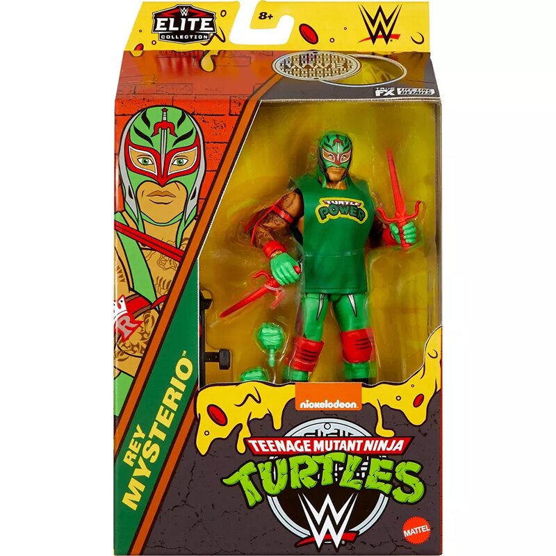 Rey Mysterio as Raphael (WWE Elites TMNT, Mattel) SEALED | Bitz & Buttons